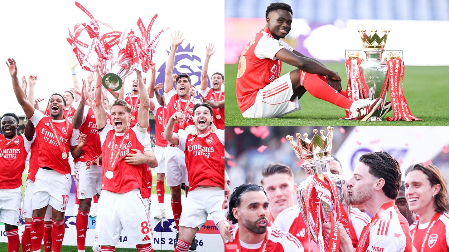 In pictures: The best of Arsenal's Premier League Trophy celebrations