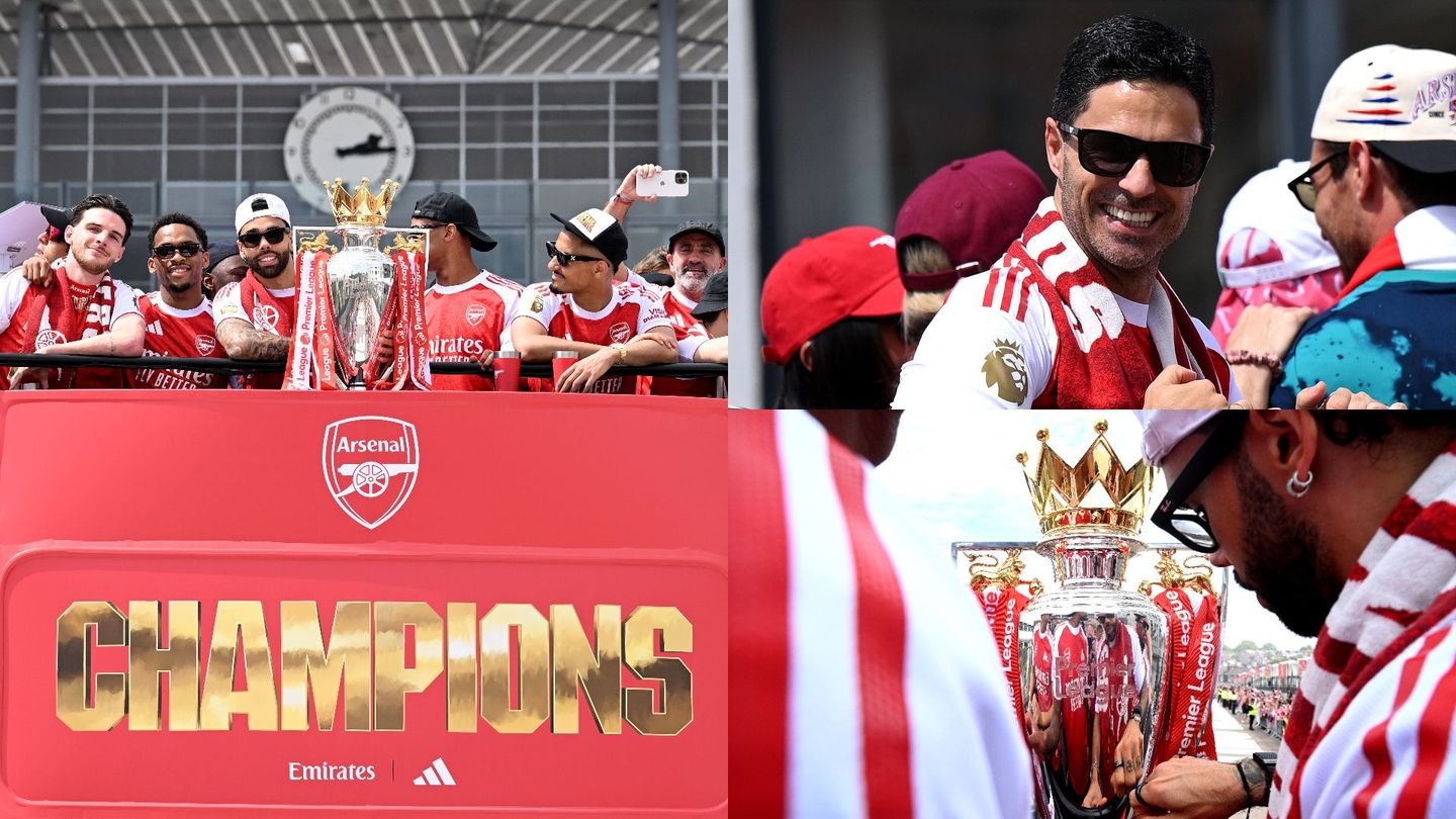 The BEST of Arsenal's Premier League title open-top bus parade