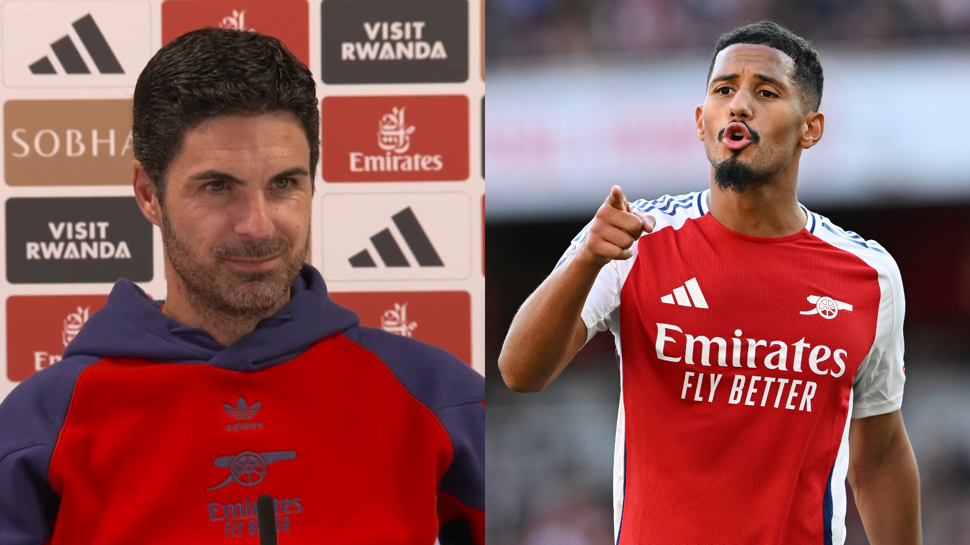 Arsenal v Liverpool: Arteta on how he might replace Saliba