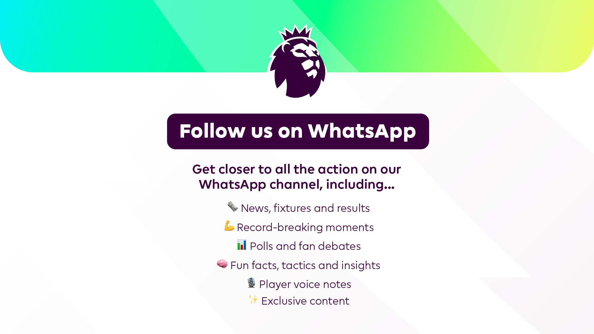 Premier League launches new channel on WhatsApp