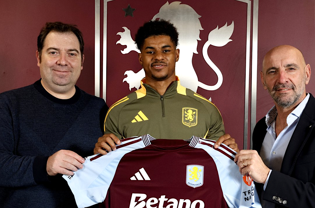 Aston Villa sign Rashford on loan from Man Utd