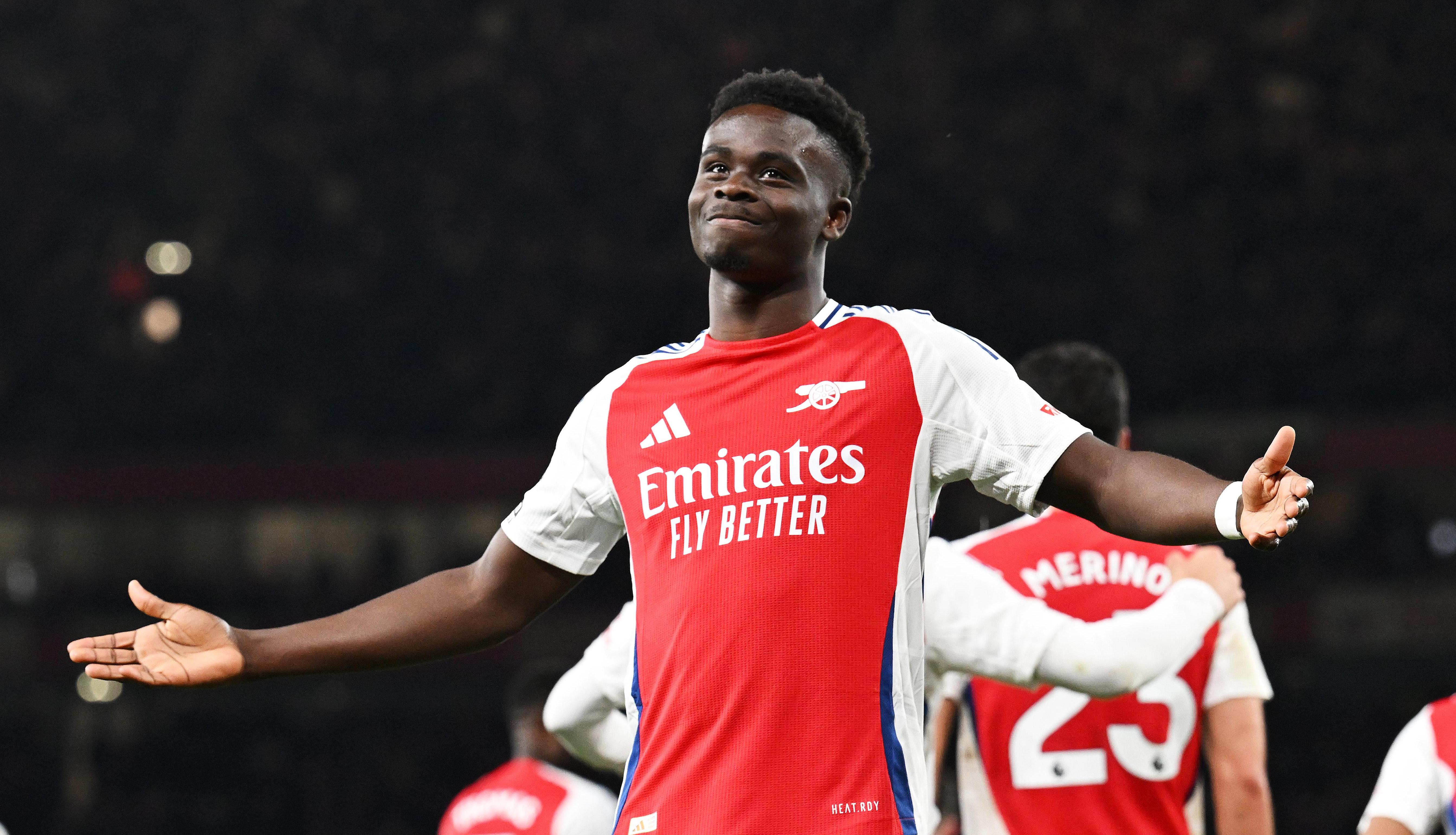 Saka makes instant impact with Arsenal's winner over Fulham