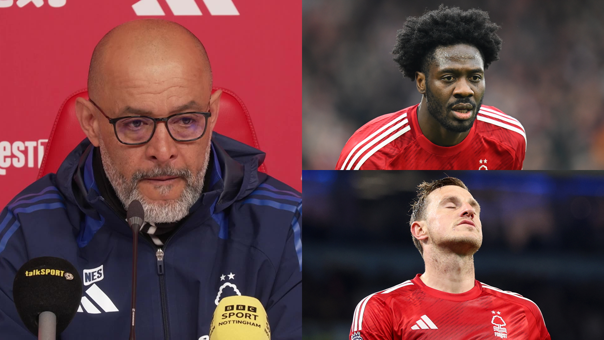 Nuno: Aina injury a 'big blow' and Wood still doubtful