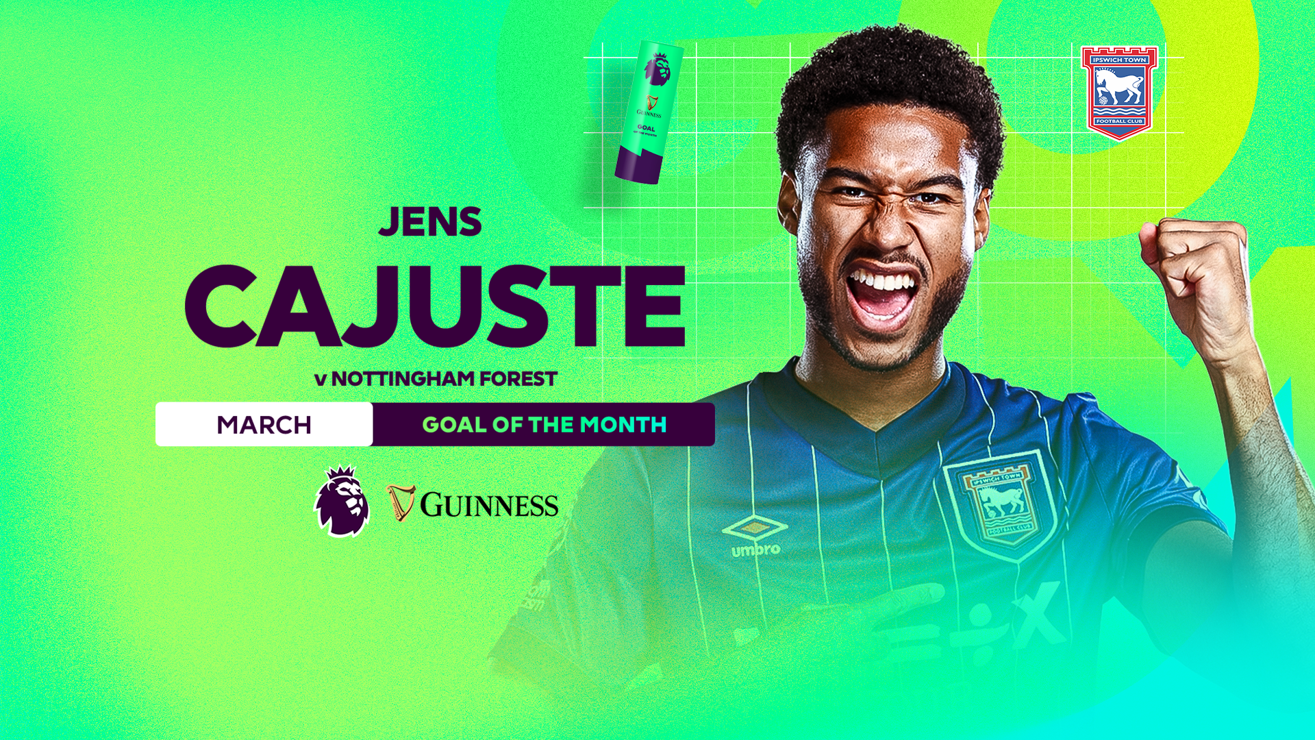 Cajuste's stunner wins Guinness Goal of the Month award