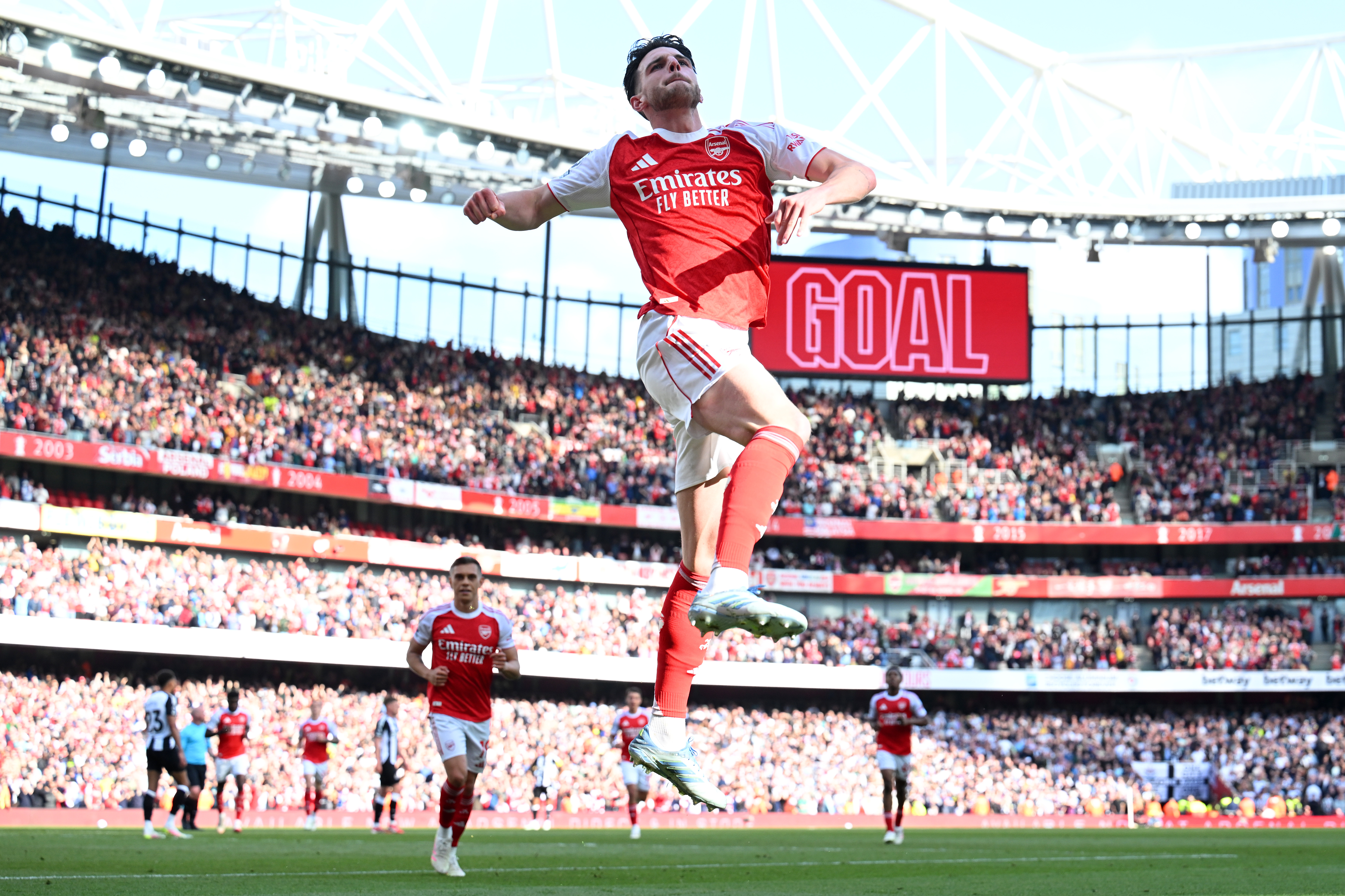Rice fires Arsenal into Champions League with win over Newcastle