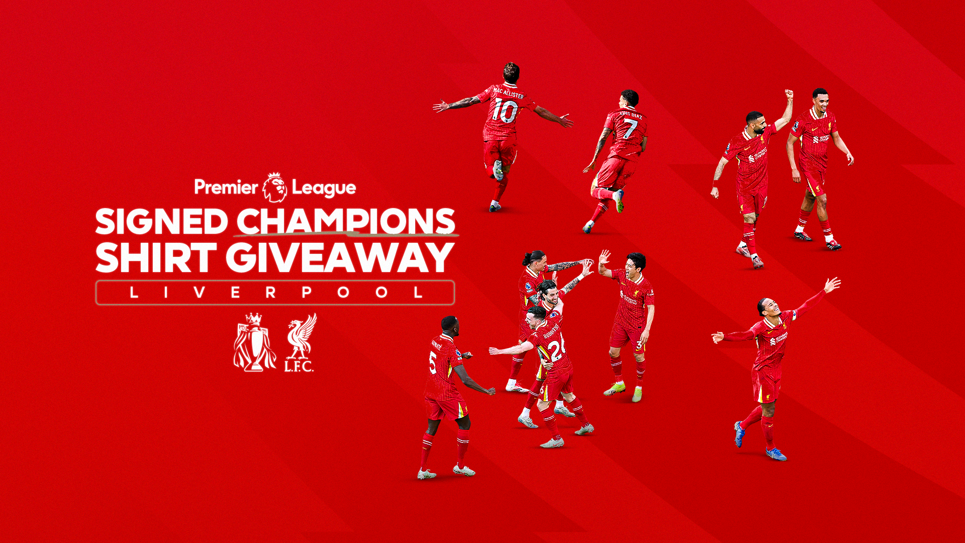 Win a Liverpool shirt signed by the title-winning squad!