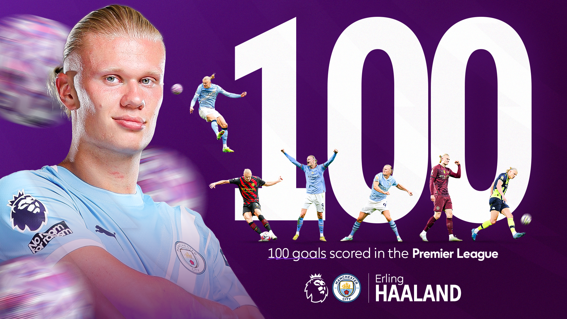 Haaland joins the Premier League's 100 Club in record time