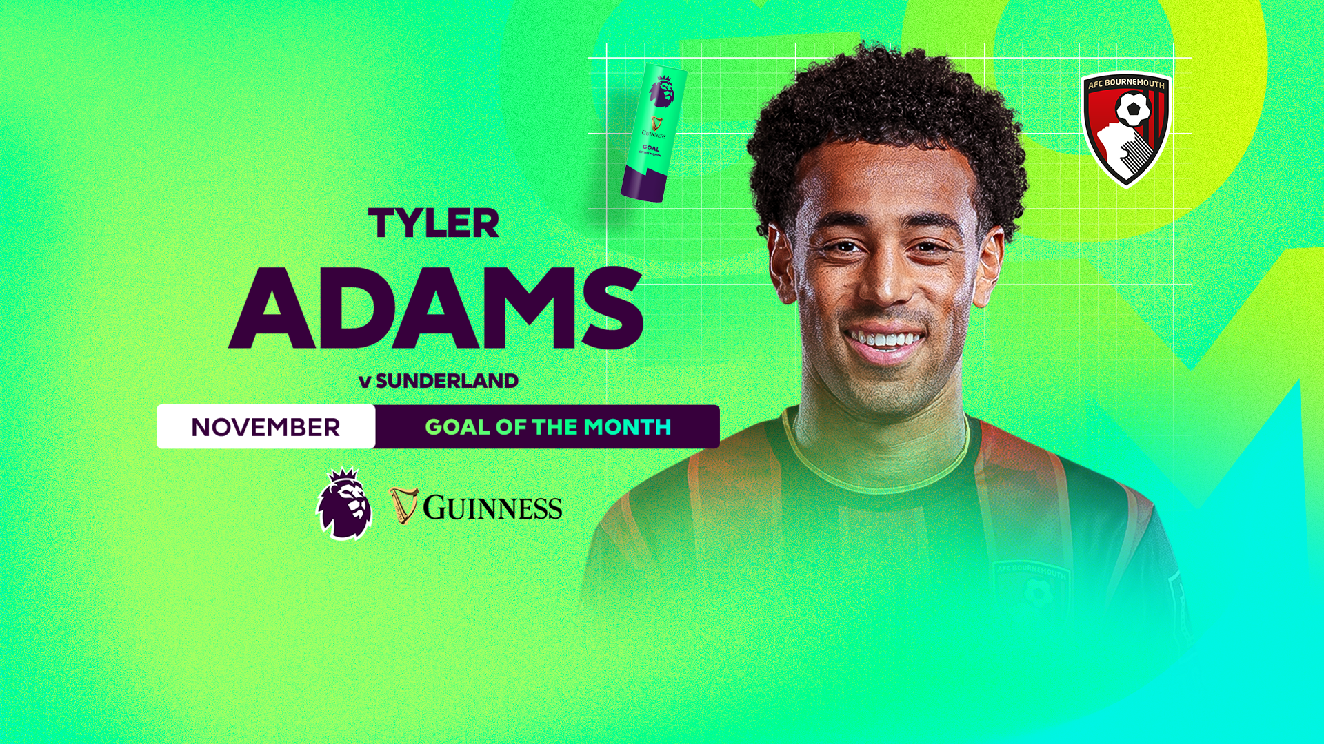 Adams becomes first American to win Guinness Goal of the Month