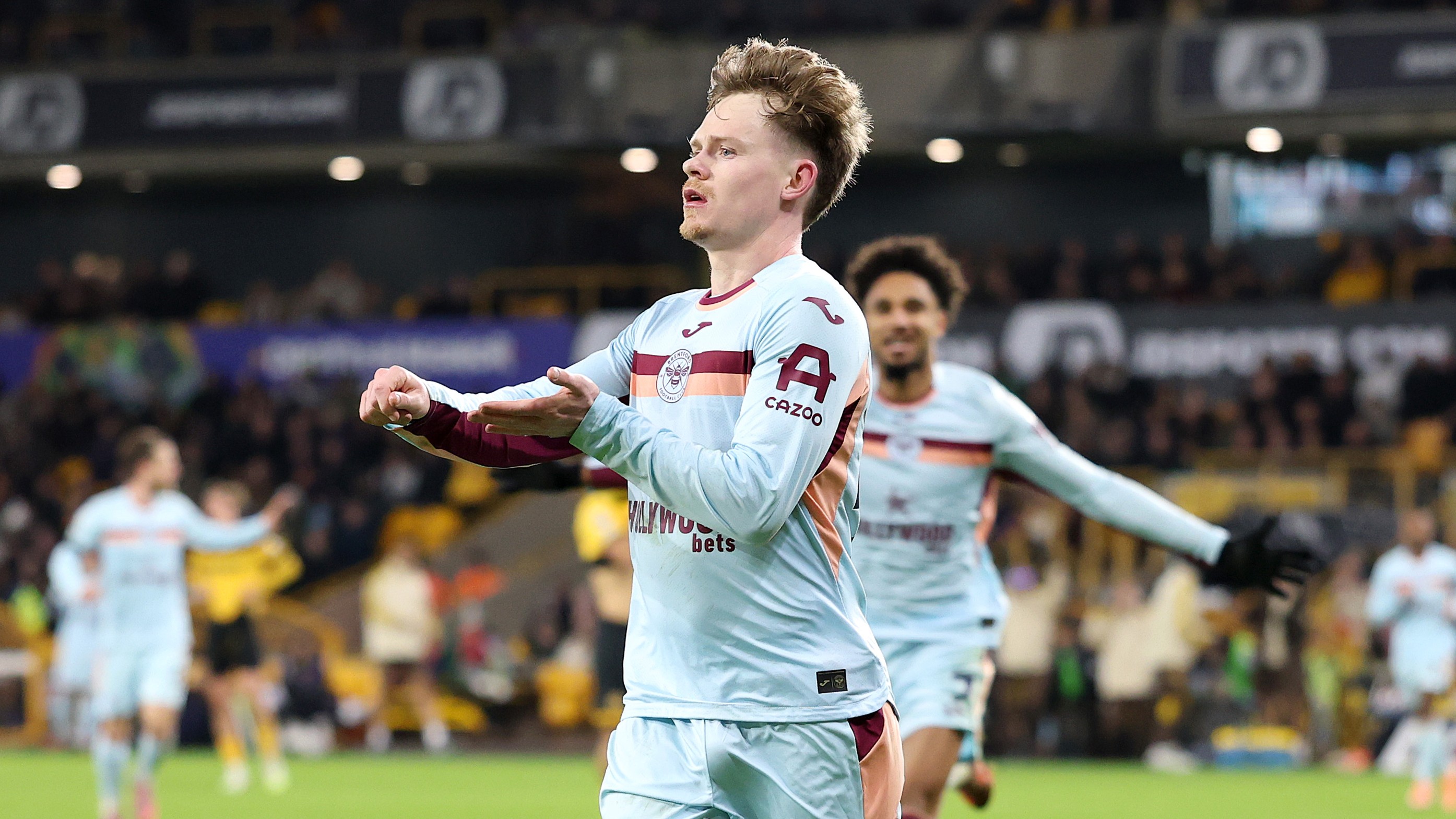 Lewis-Potter double gives Brentford win as Wolves equal record poor start