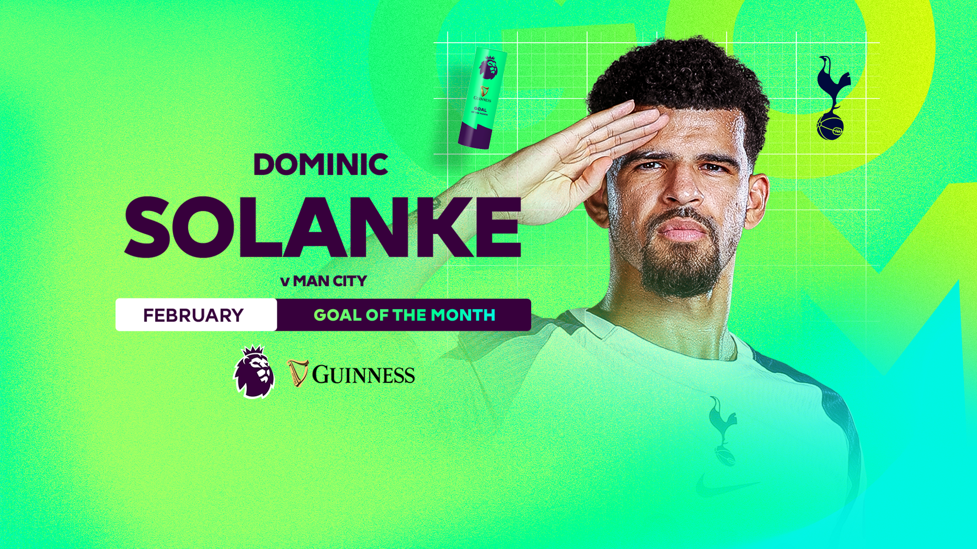 Solanke wins Guinness Goal of the Month award