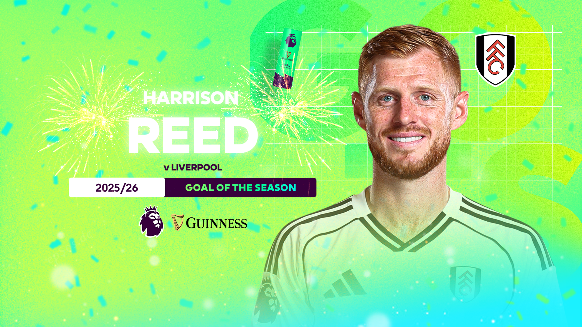Reed wins Guinness Goal of the Season award