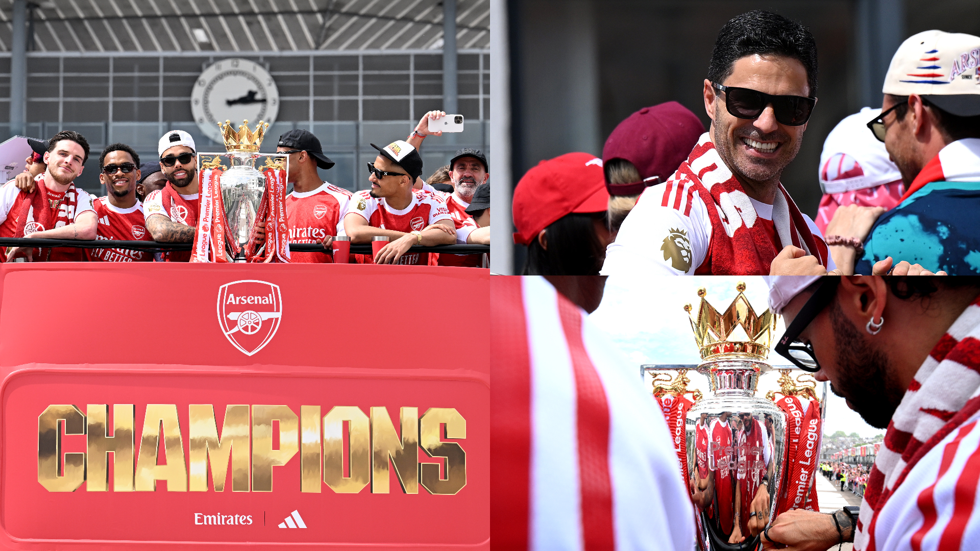 The BEST of Arsenal's Premier League title open-top bus parade
